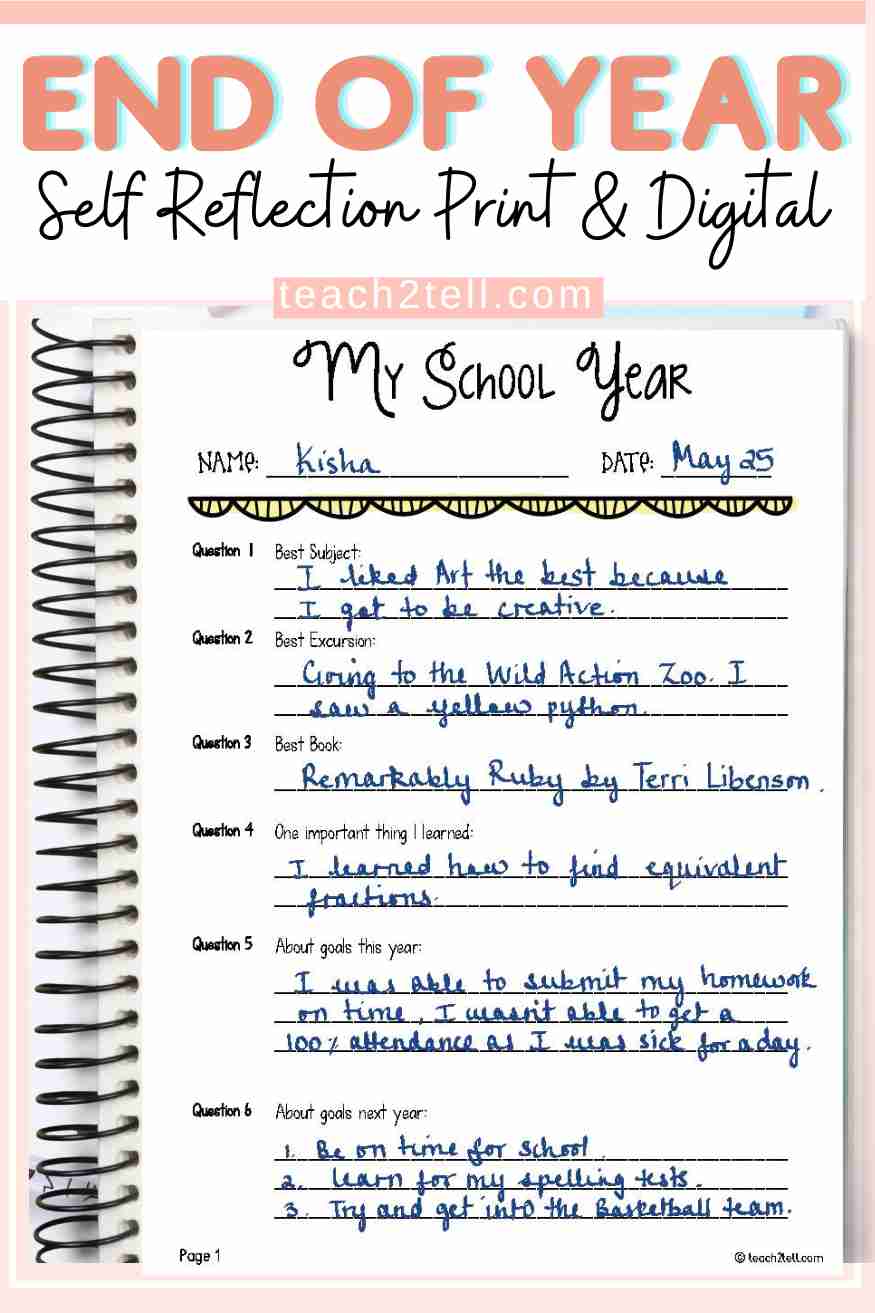 20 End of Year Writing Prompts For Reflection - Classroom Freebies