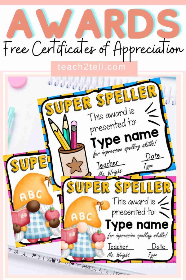 38 Student Awards Free Rewards For Elementary Students