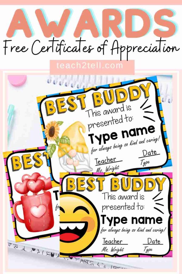 38 Student Awards Free Rewards For Elementary Students