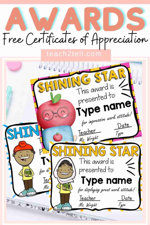 38 Student Awards Free Rewards For Elementary Students