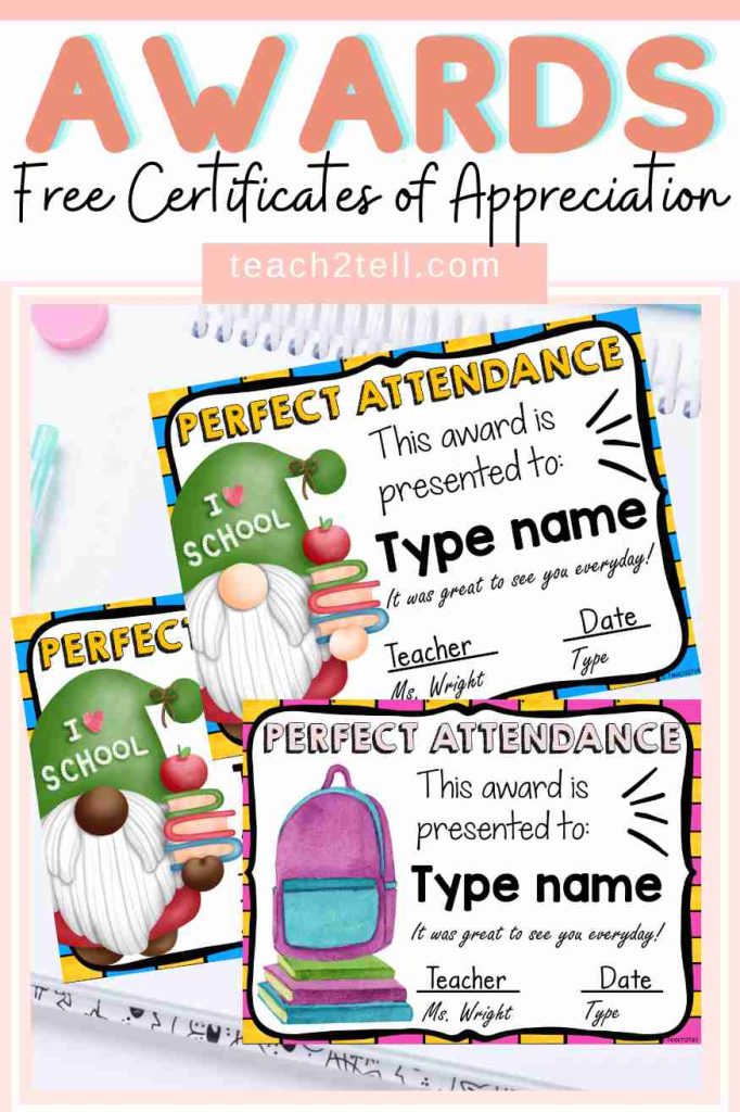 38 Student Awards Free Rewards For Elementary Students