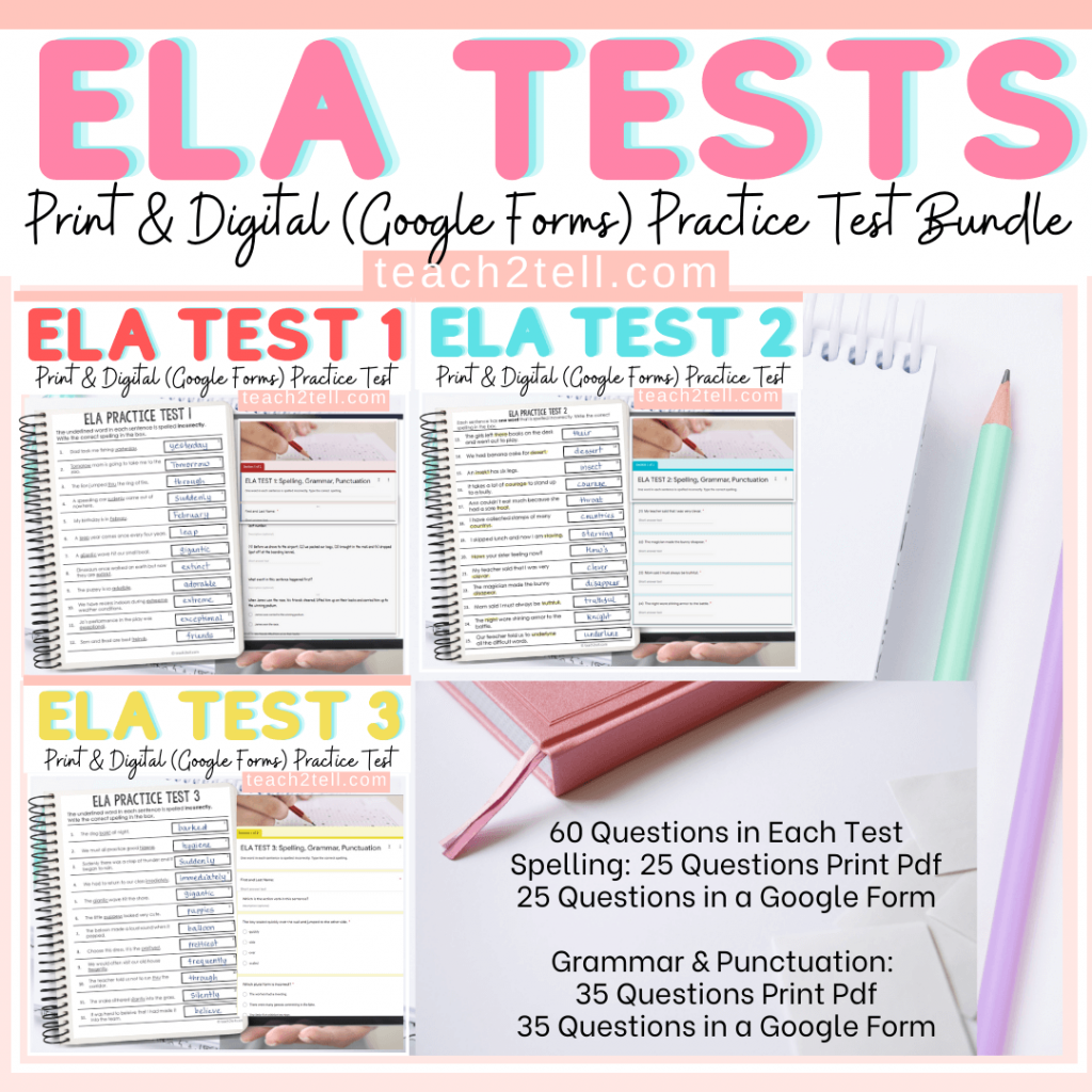 ela test review - Printables and Digital Teaching Resources by Teach2Tell