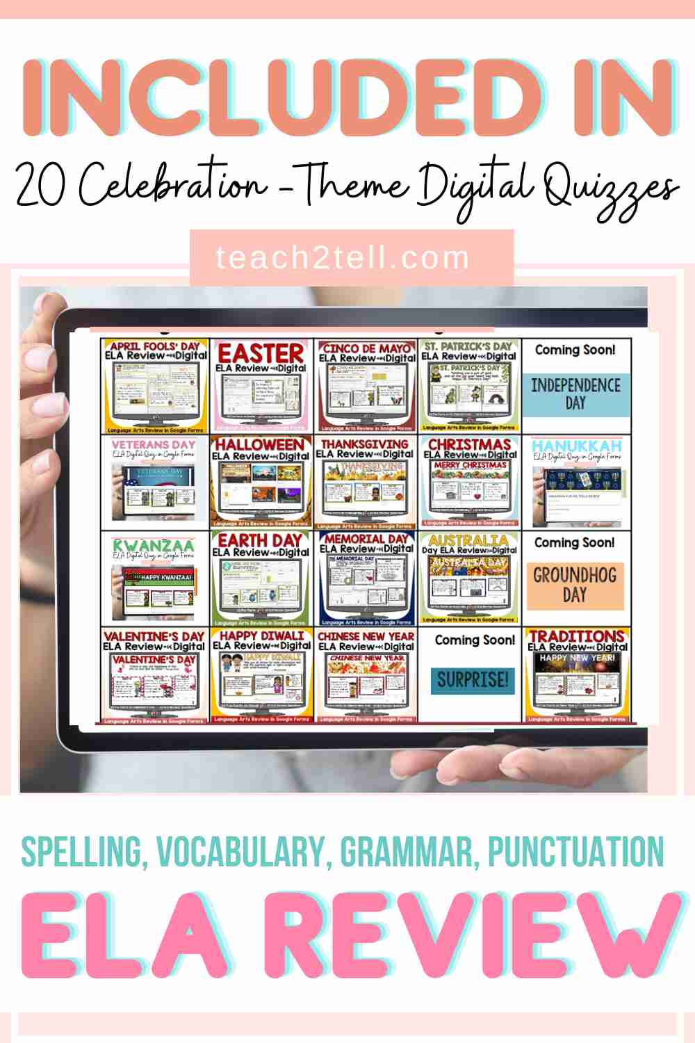 ELA Testing Review with Earth Day Fun Facts