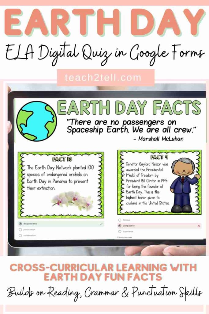 ELA Testing Review with Earth Day Fun Facts