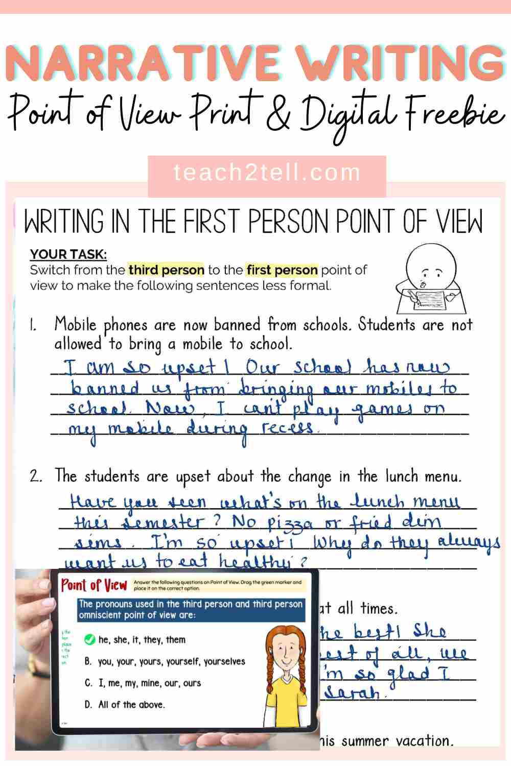How to Teach Point of View: First Person, Second Person, Third Person ...