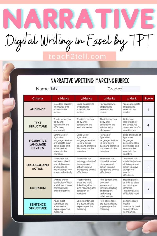 Digital Narrative Writing Easy With Easel By TpT