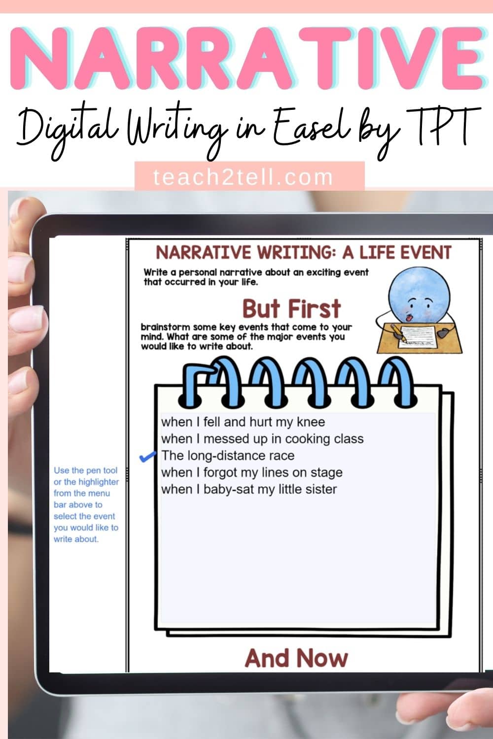 Digital Narrative Writing Easy With Easel By TpT