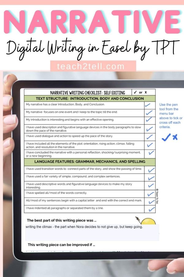 Digital Narrative Writing Easy With Easel By TpT