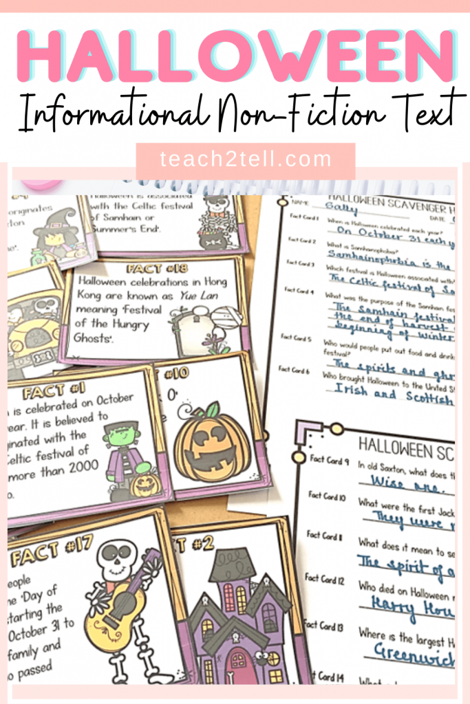 Reading Comprehension Halloween Spooky Informative Informational Text