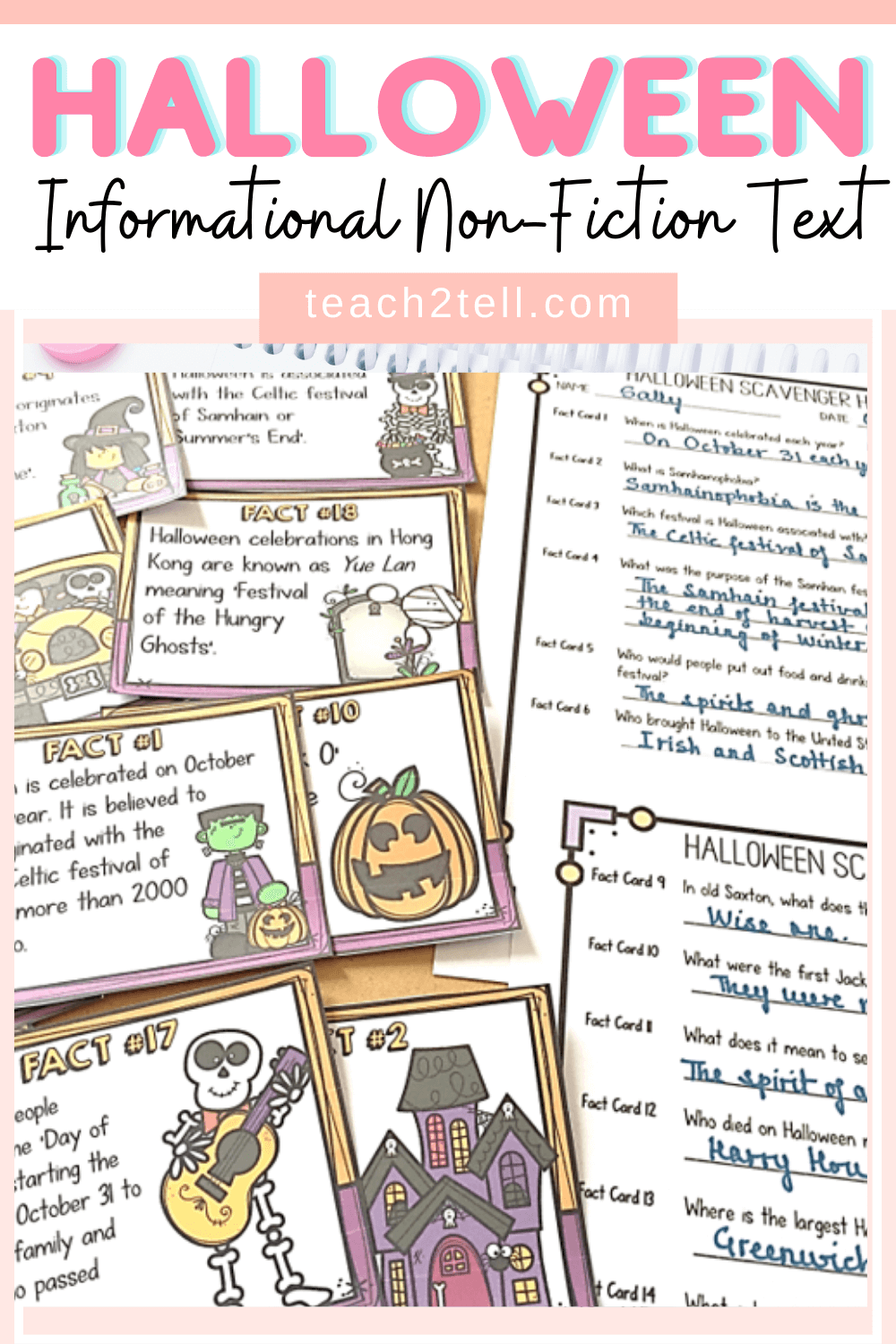 Reading Comprehension Halloween Spooky Informative Informational Text
