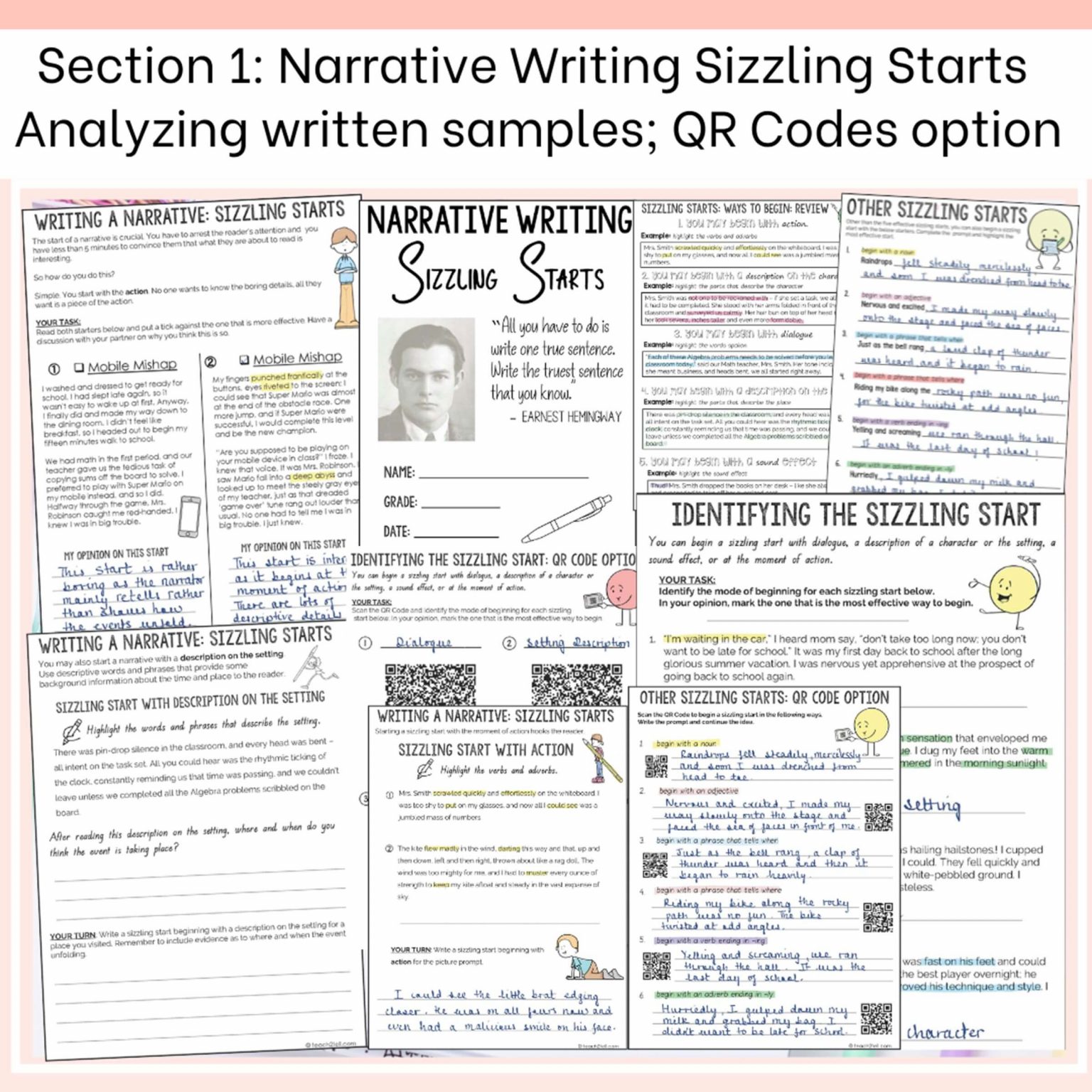 Sizzling Starts Leads Narrative Writing