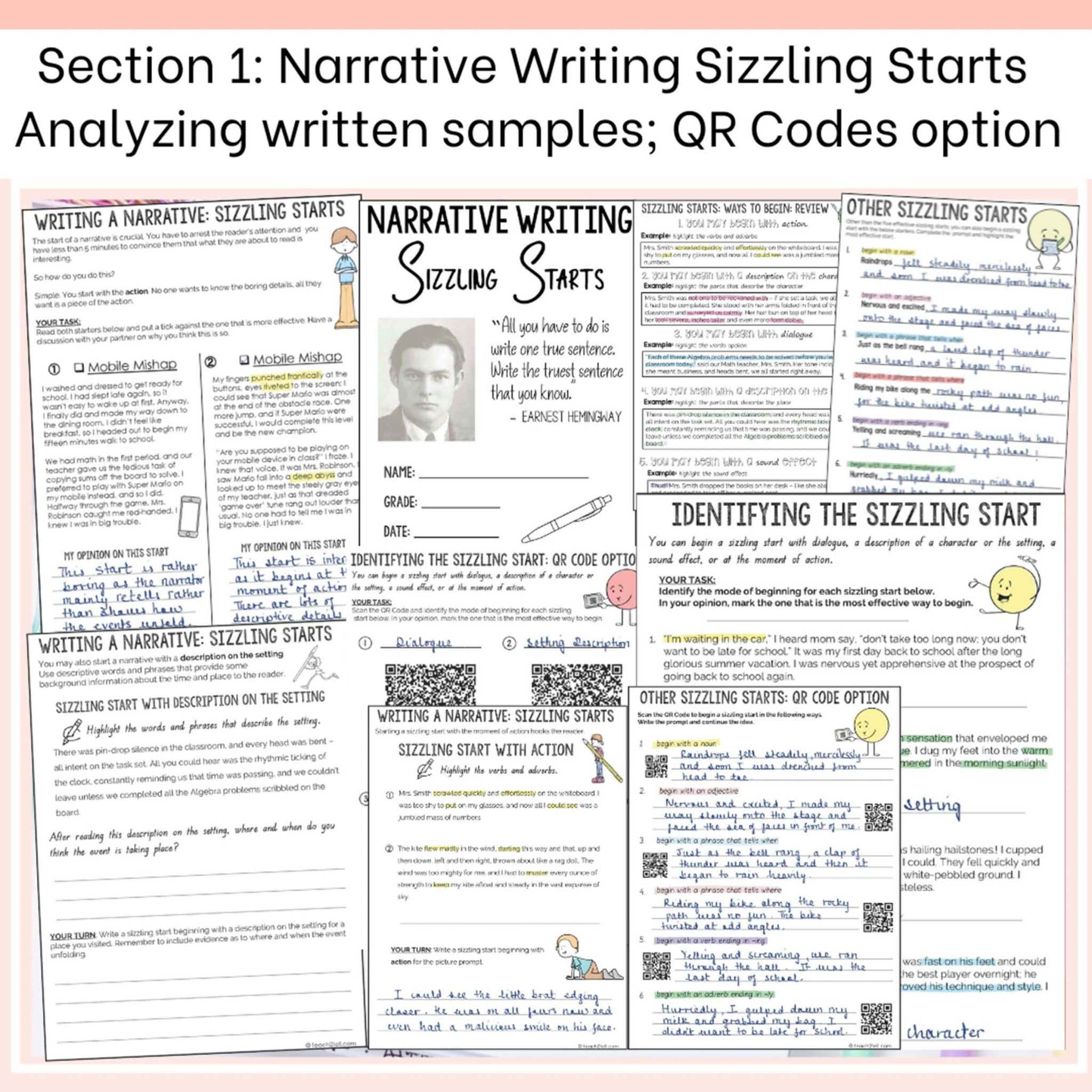 Sizzling Starts Leads Narrative Writing