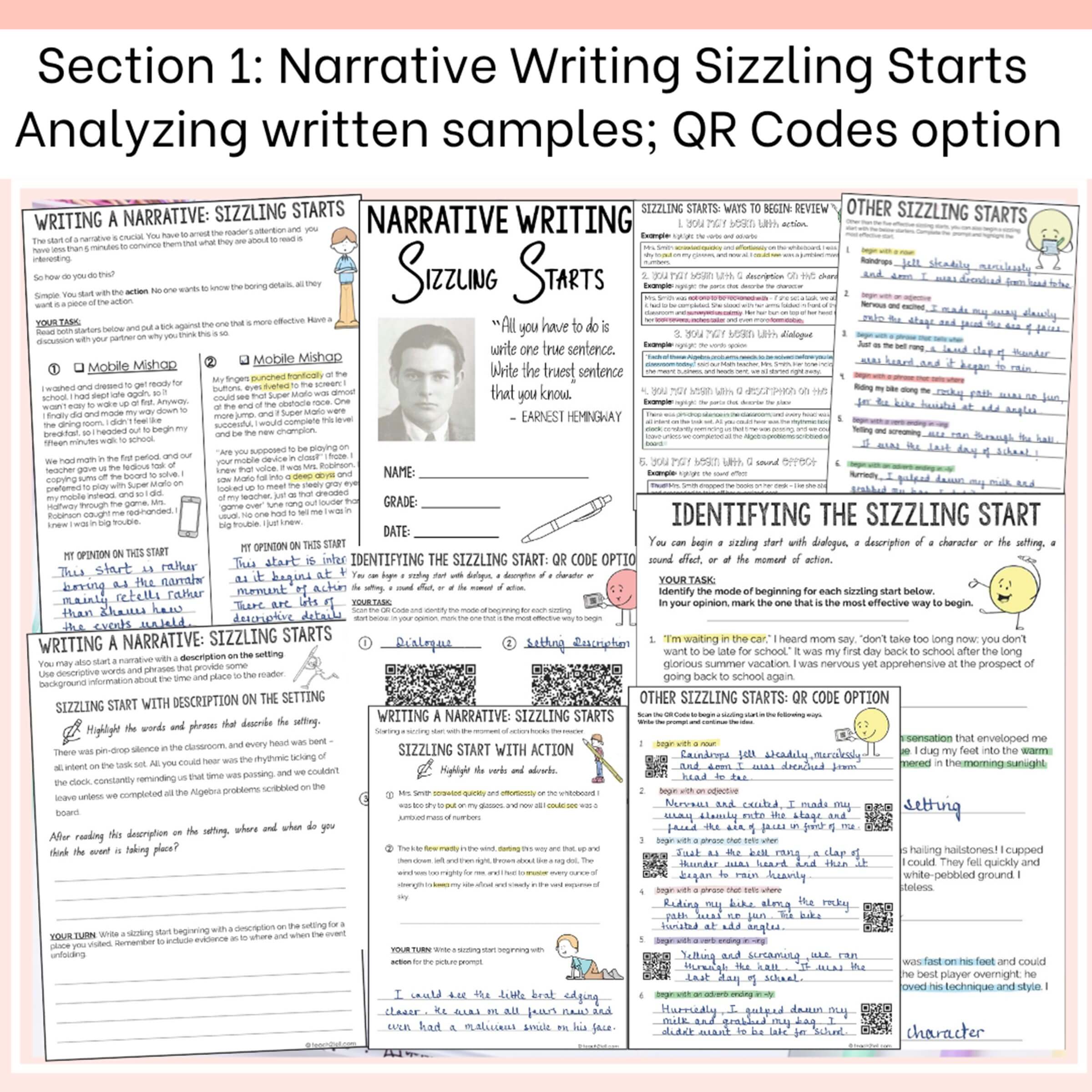 Sizzling Starts Leads Narrative Writing