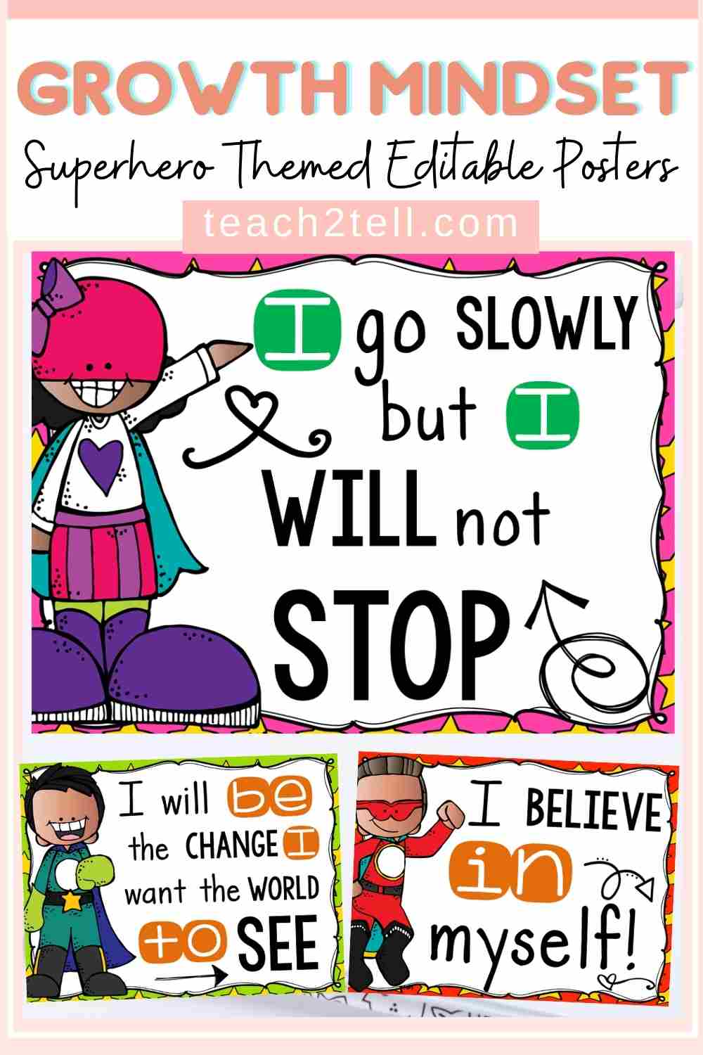 Free Growth Mindset Posters for Elementary Students - Classroom Freebies