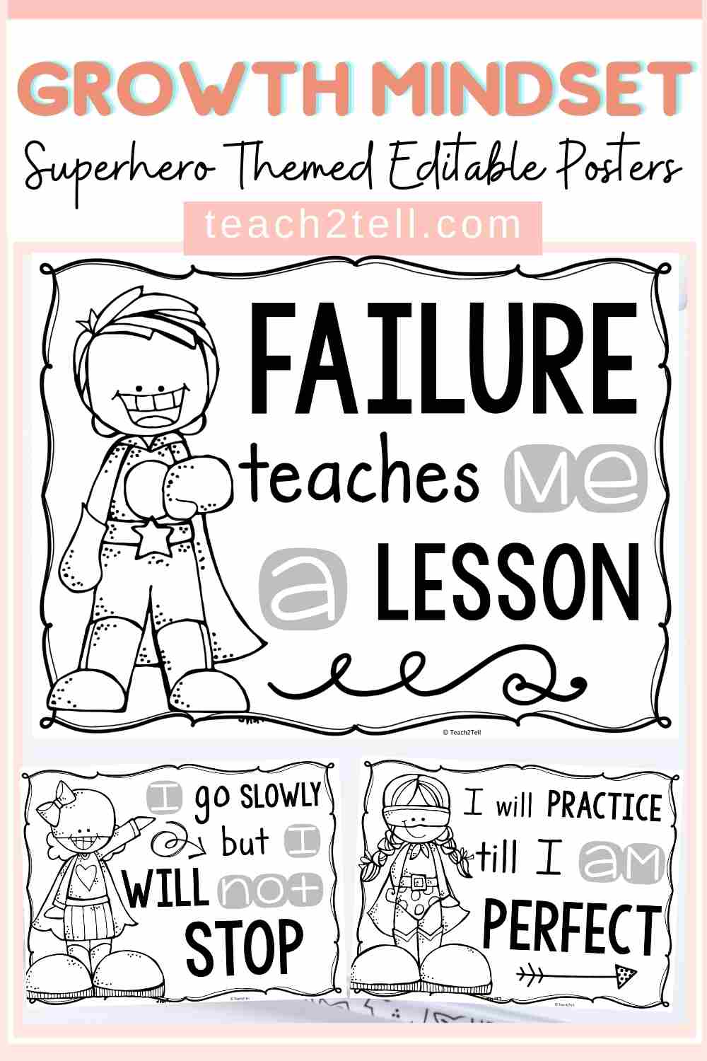Free Growth Mindset Posters for Elementary Students - Classroom Freebies