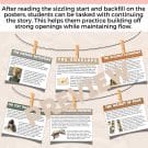 Sizzling Starts and Backfill Narrative Writing Posters