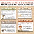 Sizzling Starts and Backfill Narrative Writing Posters