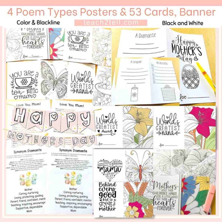 Fun Mothers Day Poetry Writing Activities Mothers Day Cards