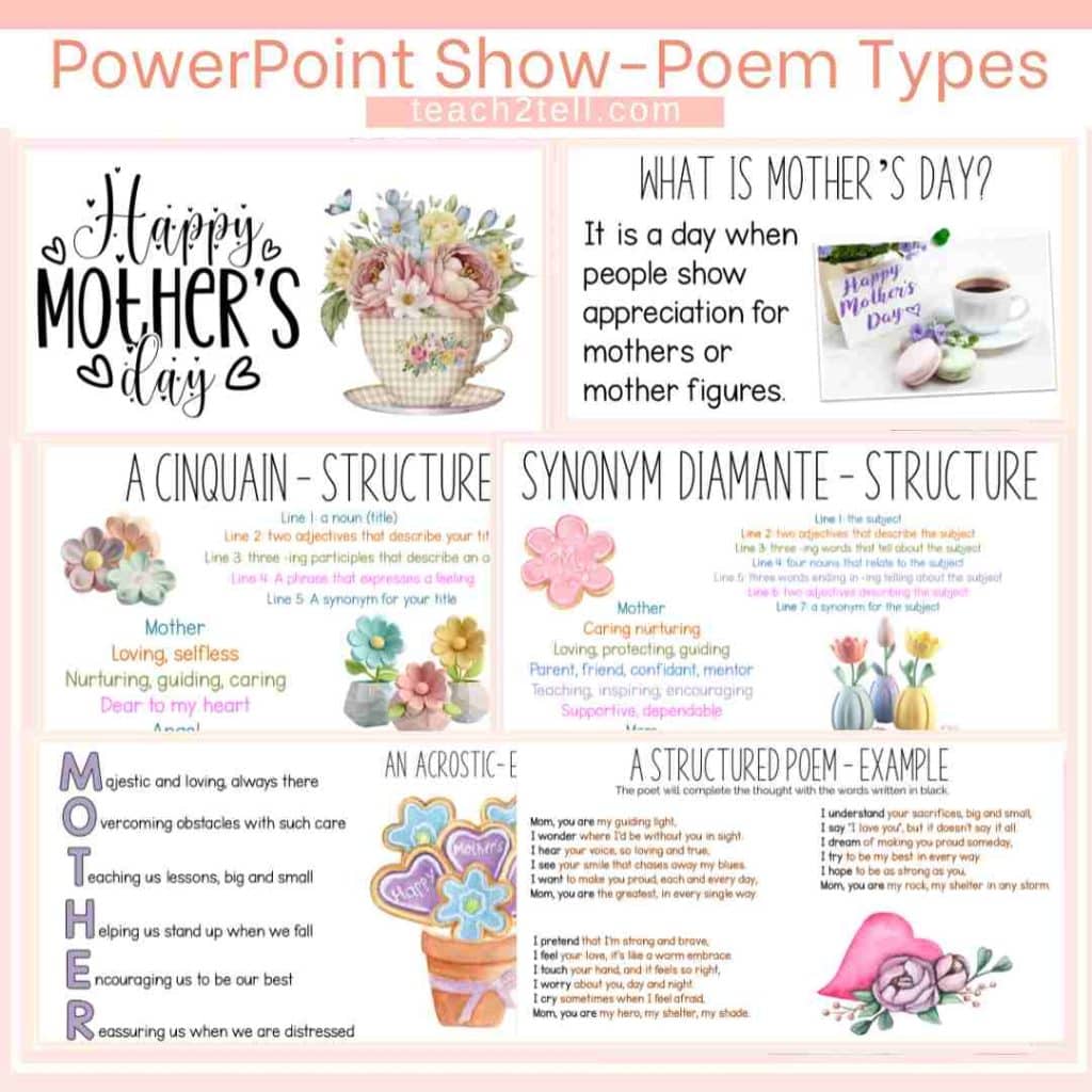 Fun Mothers Day Poetry Writing Activities Mothers Day Cards