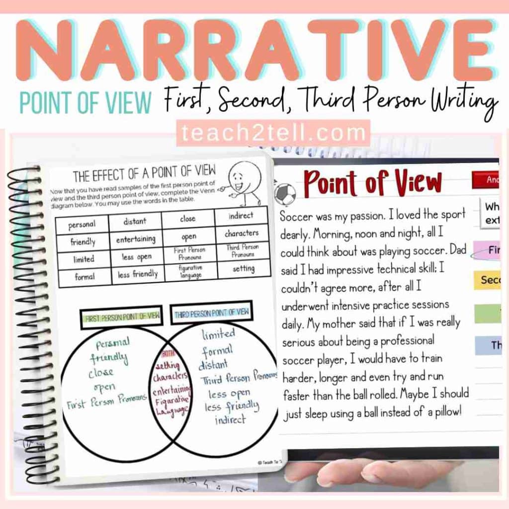 First Person and Third Person Point of View Activities Narrative ...