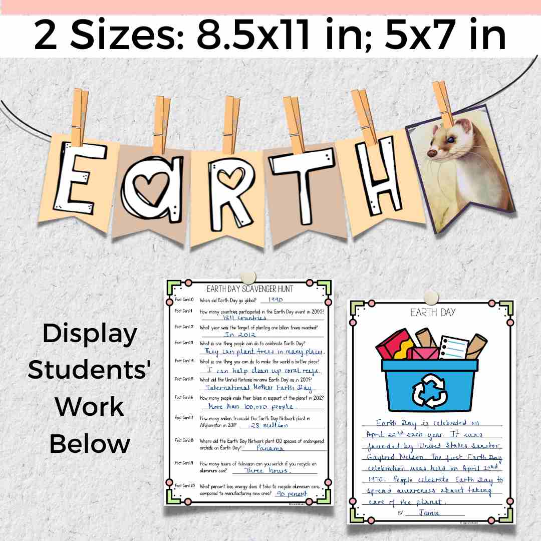 Earth Day Bulletin Board Banner Decor