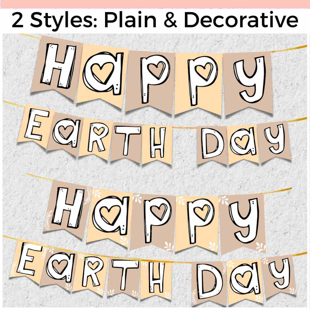 Earth Day Bulletin Board Banner Decor
