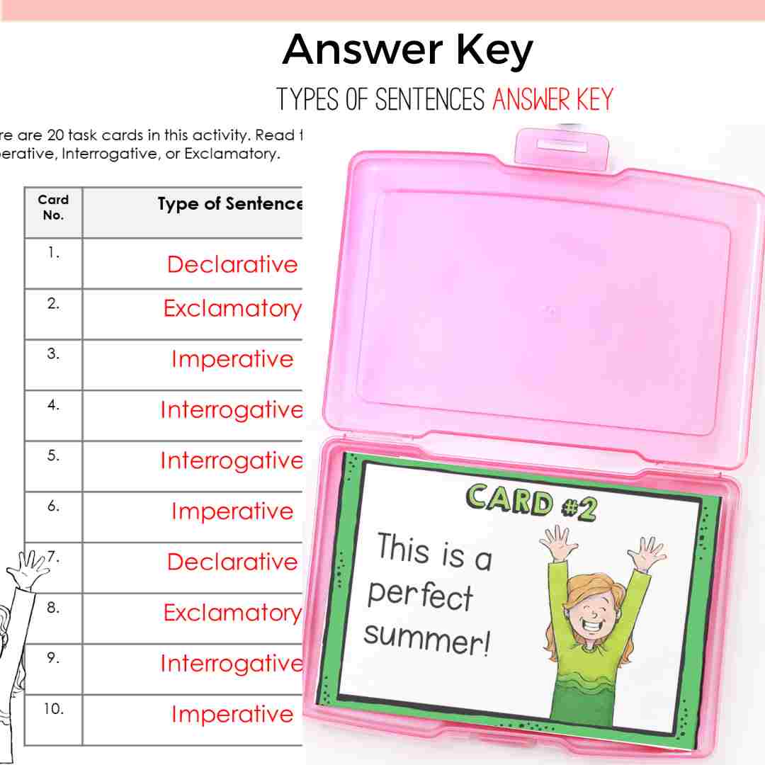 Types of Sentences Free Task Cards