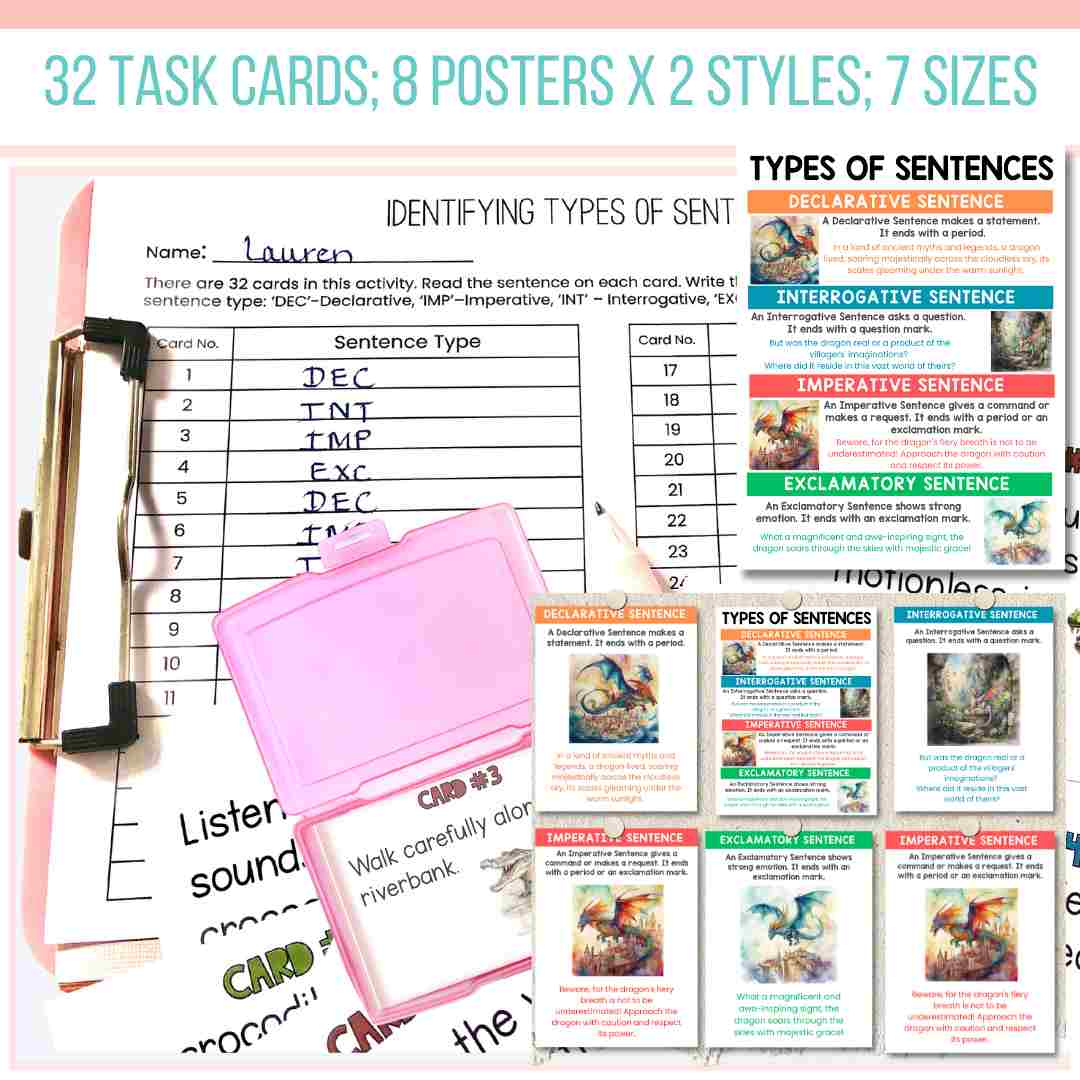 Kinds of Sentences Types of Sentences Super Bundle