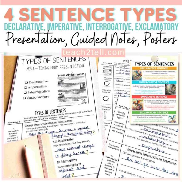 Four Kinds of Sentences Presentation Cornell Style Notetaking