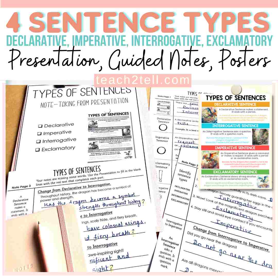 Four Kinds of Sentences Presentation Cornell Style Notetaking
