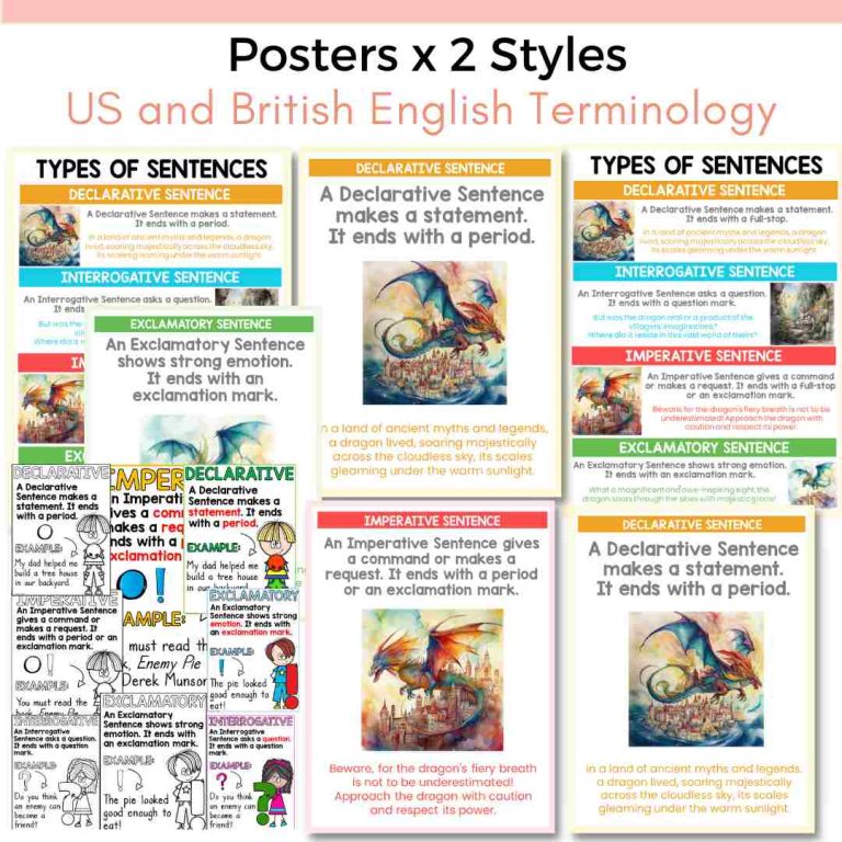 Four Types of Sentences Task Cards