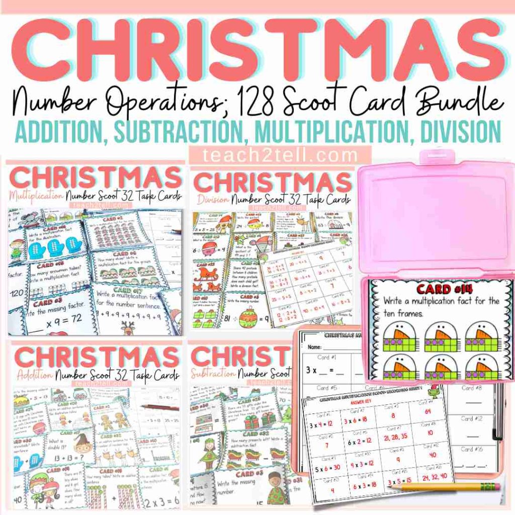 Number Sense Activities Bundle Fun Christmas Math