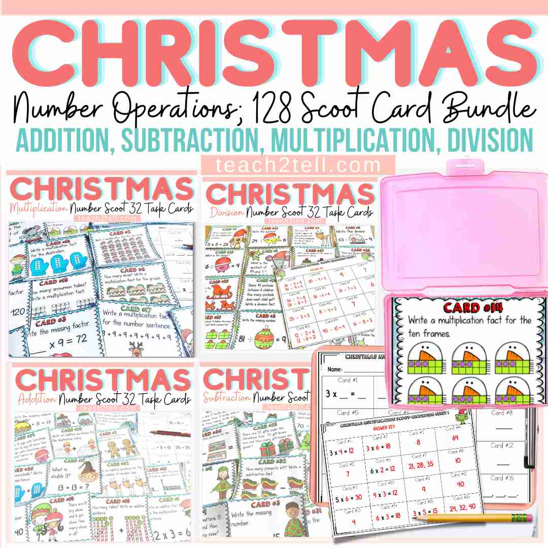 Number Sense Activities Bundle Fun Christmas Math