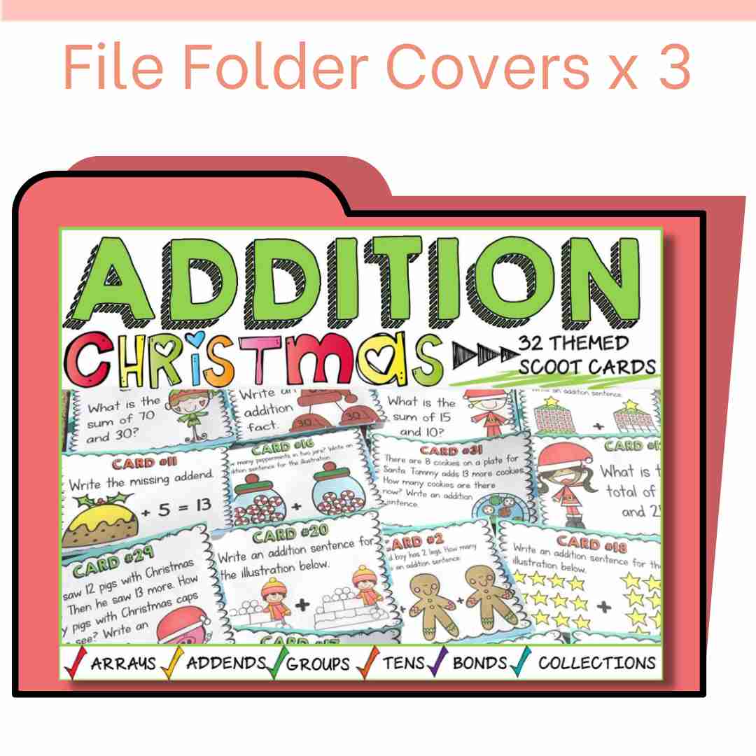 Addition Task Cards Fun Christmas Math Activity