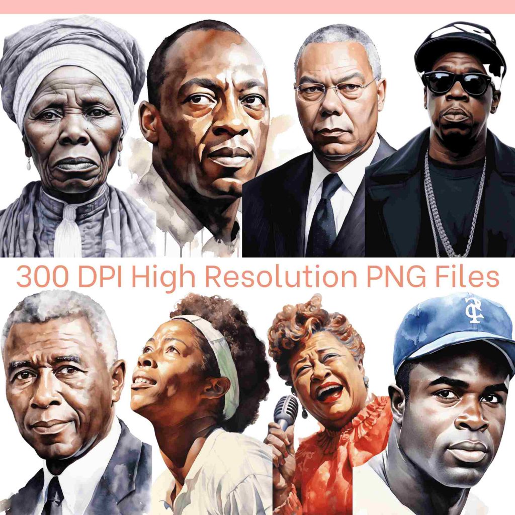 Black History Month Bulletin Board Stunning Figures Clipart