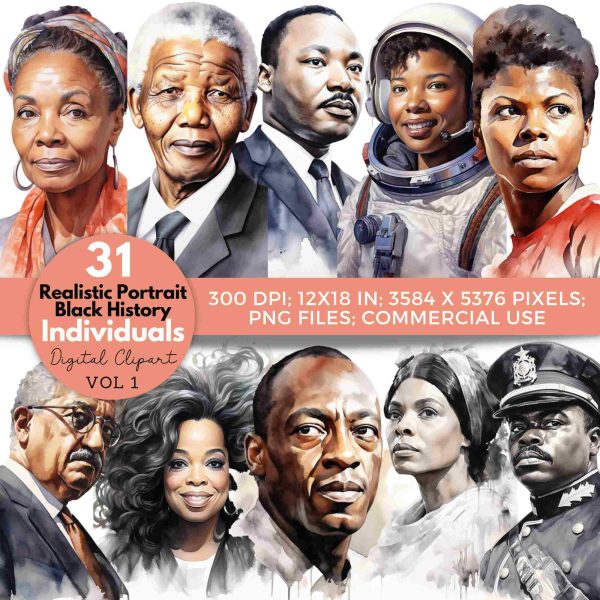 Black History Month Bulletin Board Stunning Figures Clipart