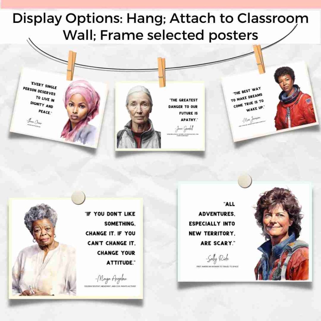 Women's History Month Bulletin Board Inspirational Posters