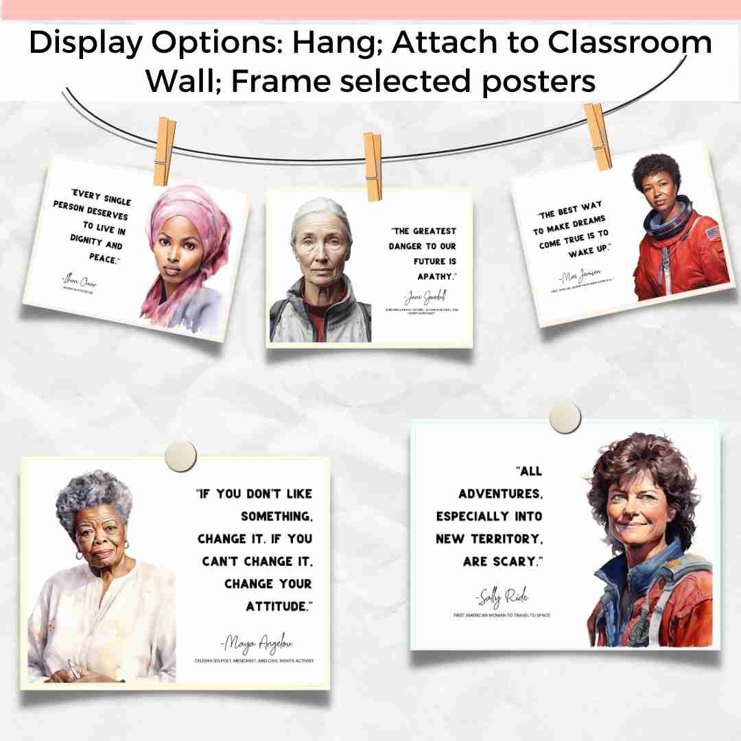 Women's History Month Bulletin Board Inspirational Posters