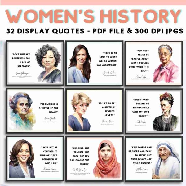 Women's History Month Bulletin Board Inspirational Posters