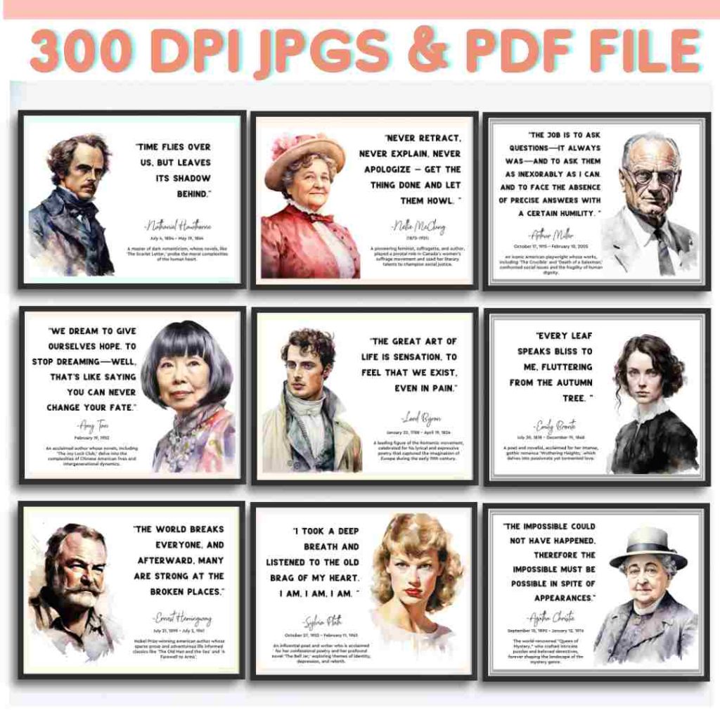 National Reading Month: Inspirational Literary Quote Posters