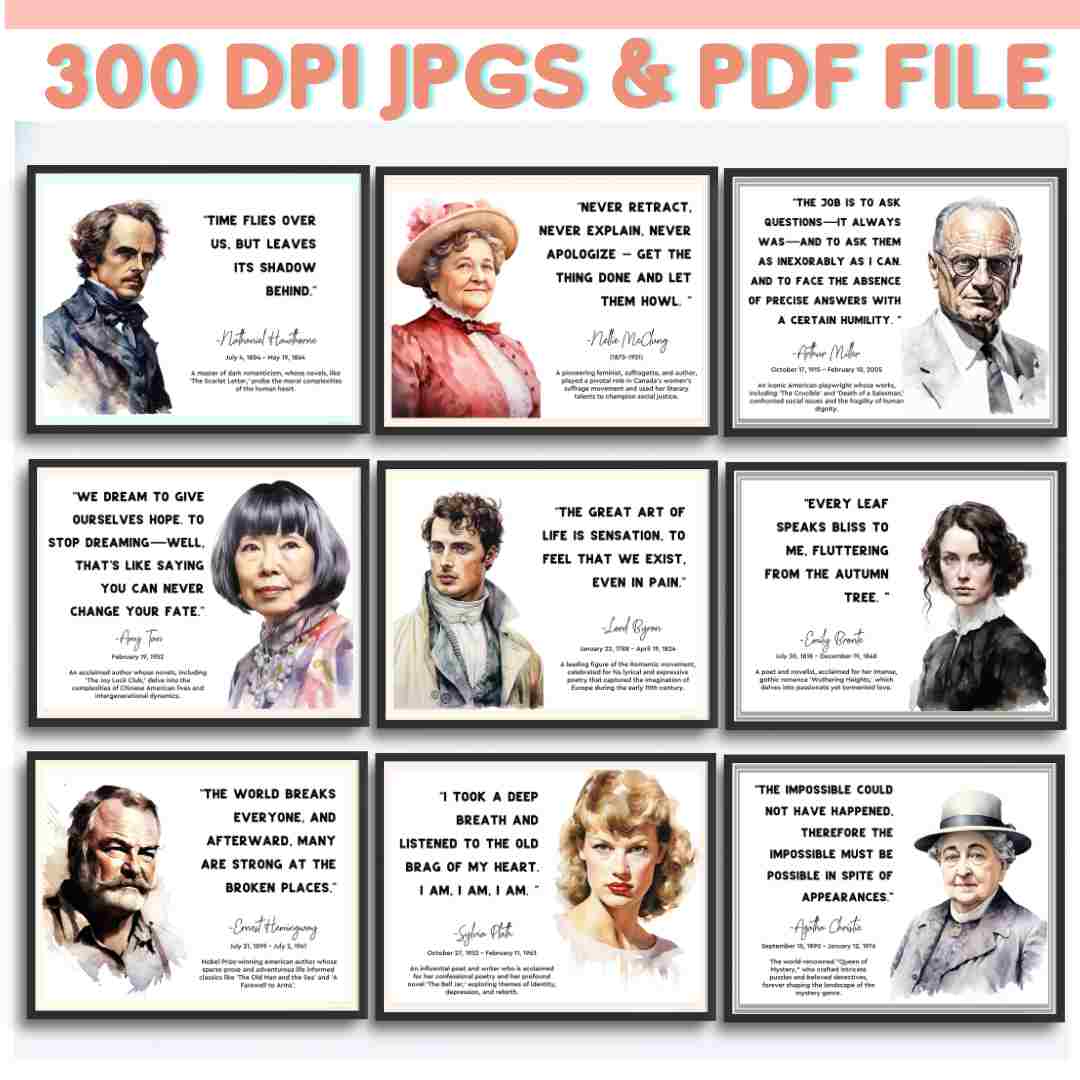 National Reading Month: Inspirational Literary Quote Posters