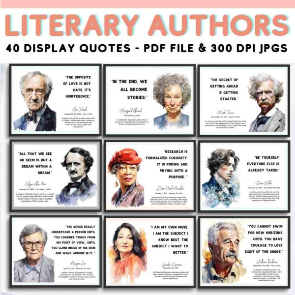 National Reading Month: Inspirational Literary Quote Posters