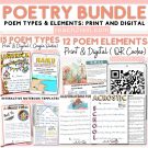 Poetry Types Poetry Elements Print & Digital Super Bundle