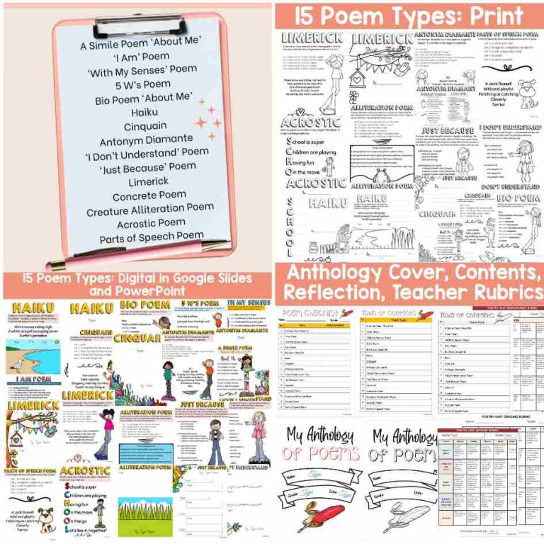 Poetry Types Poetry Elements Print & Digital Super Bundle