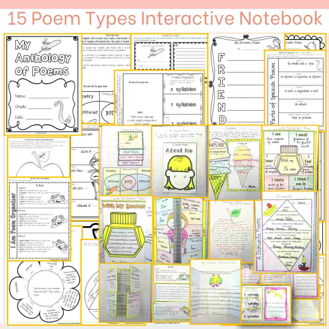 Poetry Types Poetry Elements Print & Digital Super Bundle