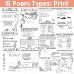 Ultimate Types of Poems National Poetry Month Bulletin Board