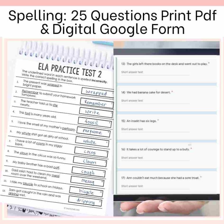 ELA Practice Test 5th Grade, 4th Grade, 3rd Grade: Test 3