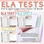 ELA Test Prep Grade 3, Grade 4, Grade 5 Essential Bundle
