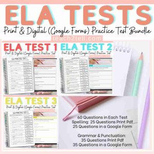 ELA Test Prep Grade 3, Grade 4, Grade 5 Essential Bundle