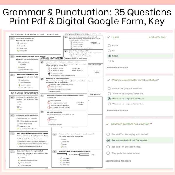 Naplan Online Practice Year 3 and Year 5 Printable Test Proven
